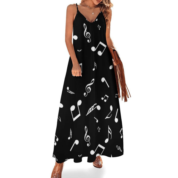 Music Notes A-line Cami Dress - Artistic Pod