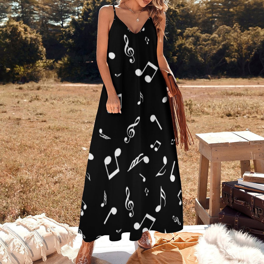 Music Notes Swimming Dress - Artistic Pod