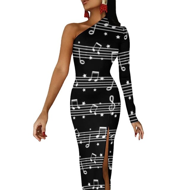 Music Note Maxi Dress - Artistic Pod