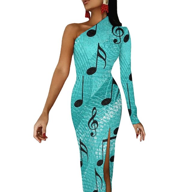 Music Note Maxi Dress - Artistic Pod