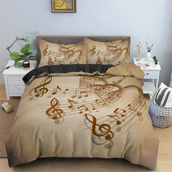 Music Symbols Bedding Set Collection - Artistic Pod