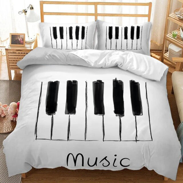 Piano Keys Bedding Set - Artistic Pod