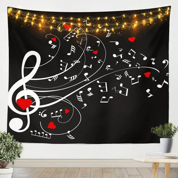 Music Cat Wall Hanging Tapestry - Artistic Pod