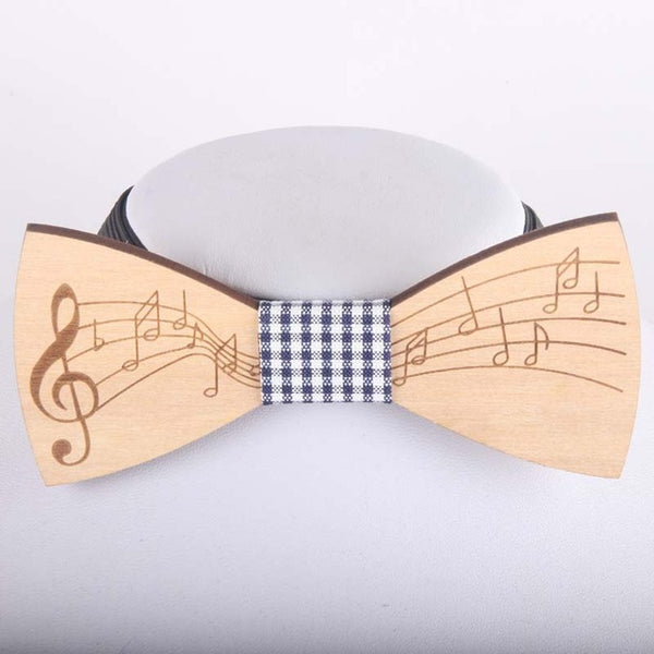 Free - Wooden Music Notes Bow Tie - Artistic Pod