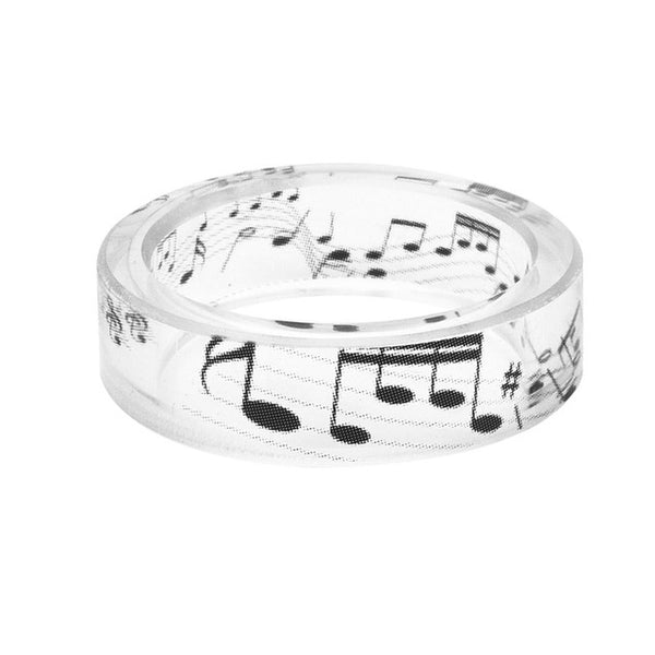 Music Note Ink Painting Ring - Artistic Pod