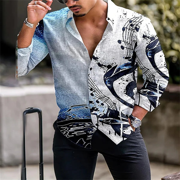 Men's Treble Clef Music Shirt - Artistic Pod
