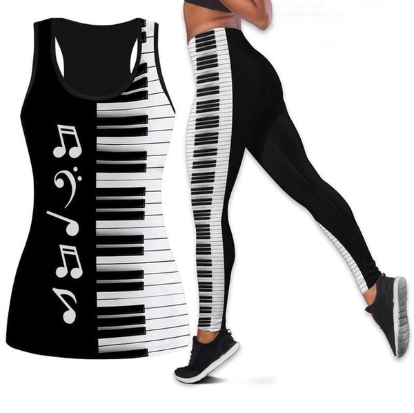 Music Piano Vest & Leggings Set - Artistic Pod