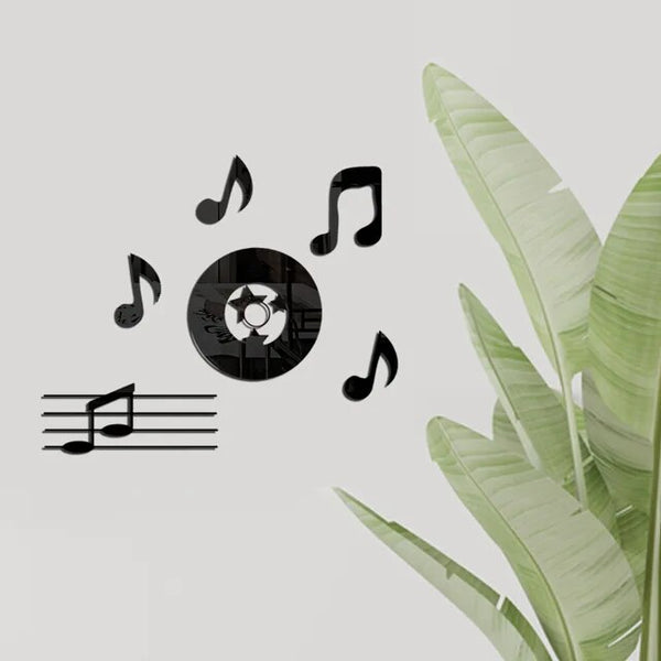 Creative Note Mirror Wall Sticker Set - Artistic Pod