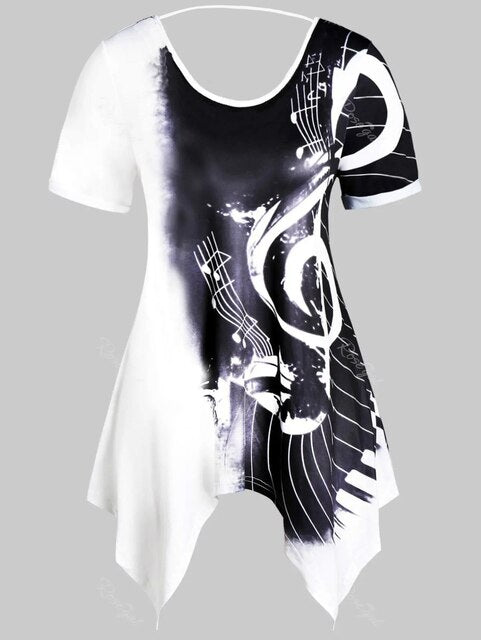 3D Musical Note Shirt - Artistic Pod