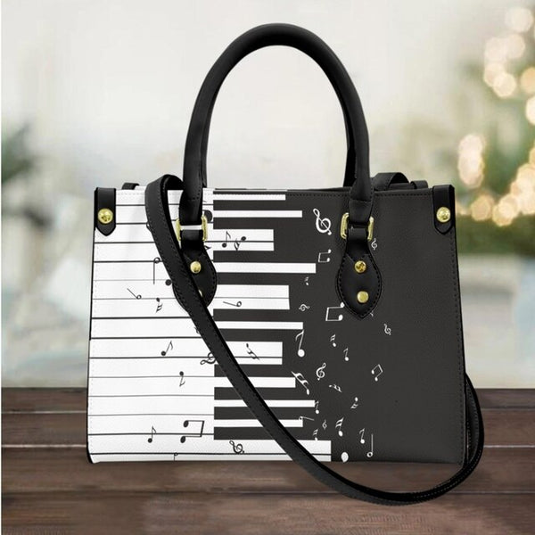 Piano Musical Note Hand Bag - Artistic Pod