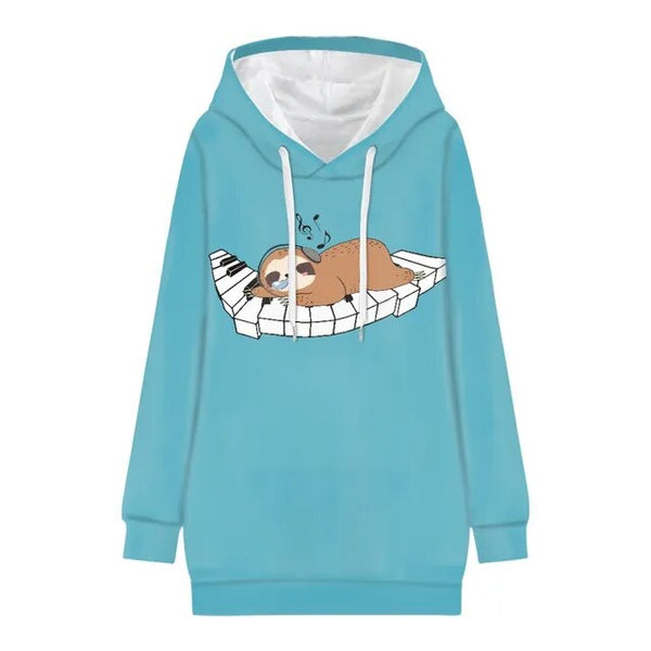 Mouse Piano Key Hoodie Dress - Artistic Pod