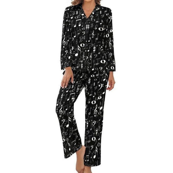 Music Note Casual Pajama Sets - Artistic Pod