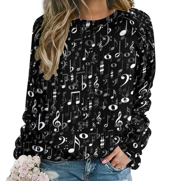 Music Note Street Style Sweatshirt - Artistic Pod
